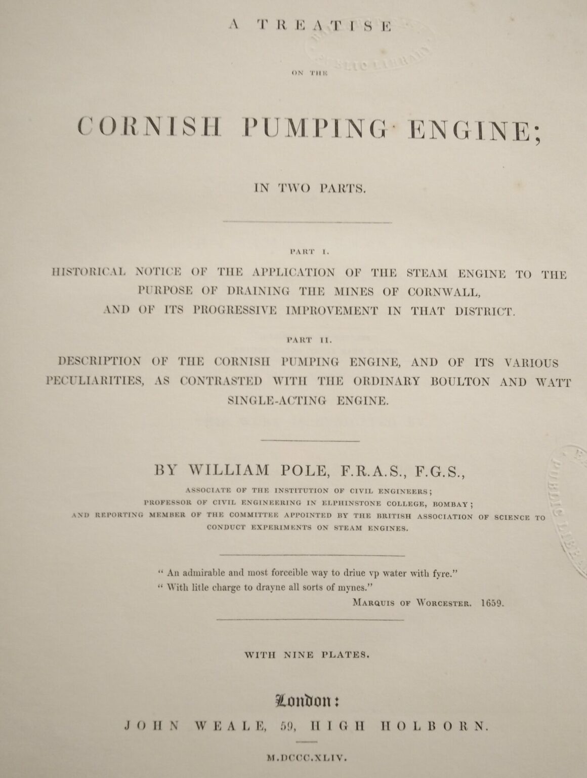 Rex's Snippets | Cornish Pumping Engines - Ballaarat Mechanics' Institute